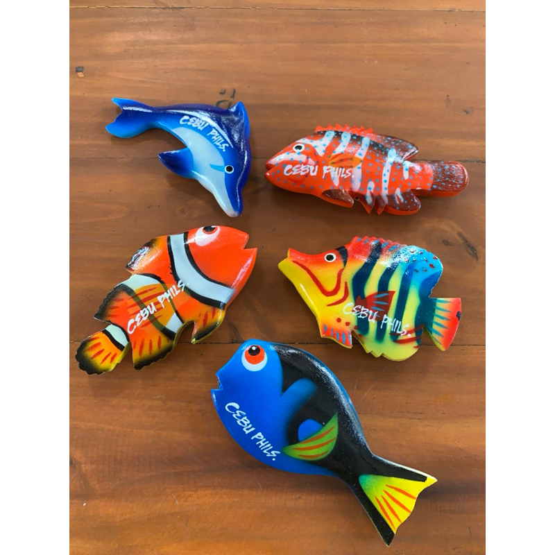 Wooden fish ref magnets with Cebu Phils ., Cebu souvenirs | Shopee ...