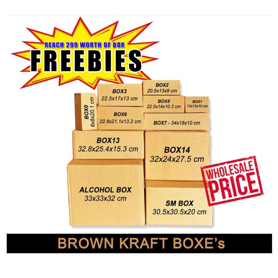 MPJ ON HAND Carton box corrugated cardboard box packaging Kraft Size ...