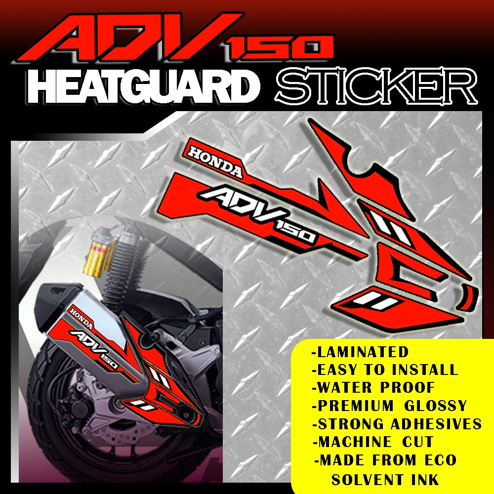 ADV 150 HEAT GUARD STICKER NEW DESIGN / ADV NEW DESIGN HEAT GUARD ...