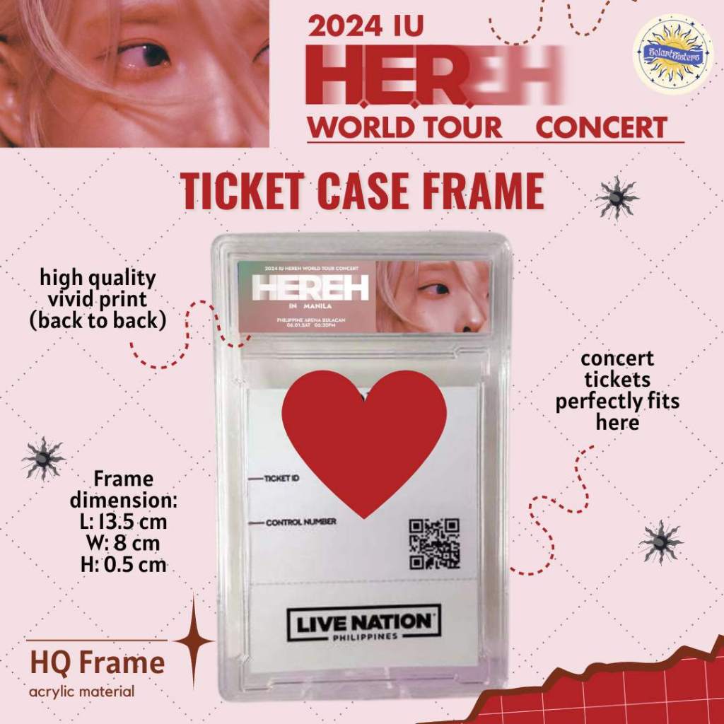 IU H.E.R.E.H. World Tour Bulacan Live In Manila Concert Ticket Case ...