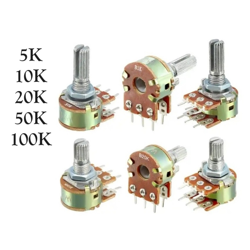 5 -10 PCS Lot 20mm Amplifier Stereo Potentiometer 50k 100k Volume ...