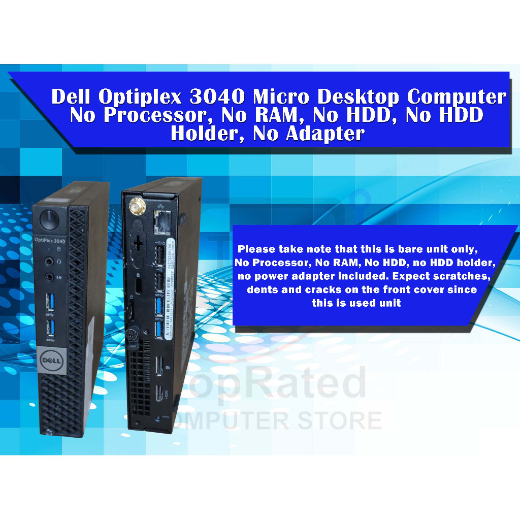 Dell Optiplex 3040 Micro Desktop No Processor, No RAM, No HDD, No HDD ...