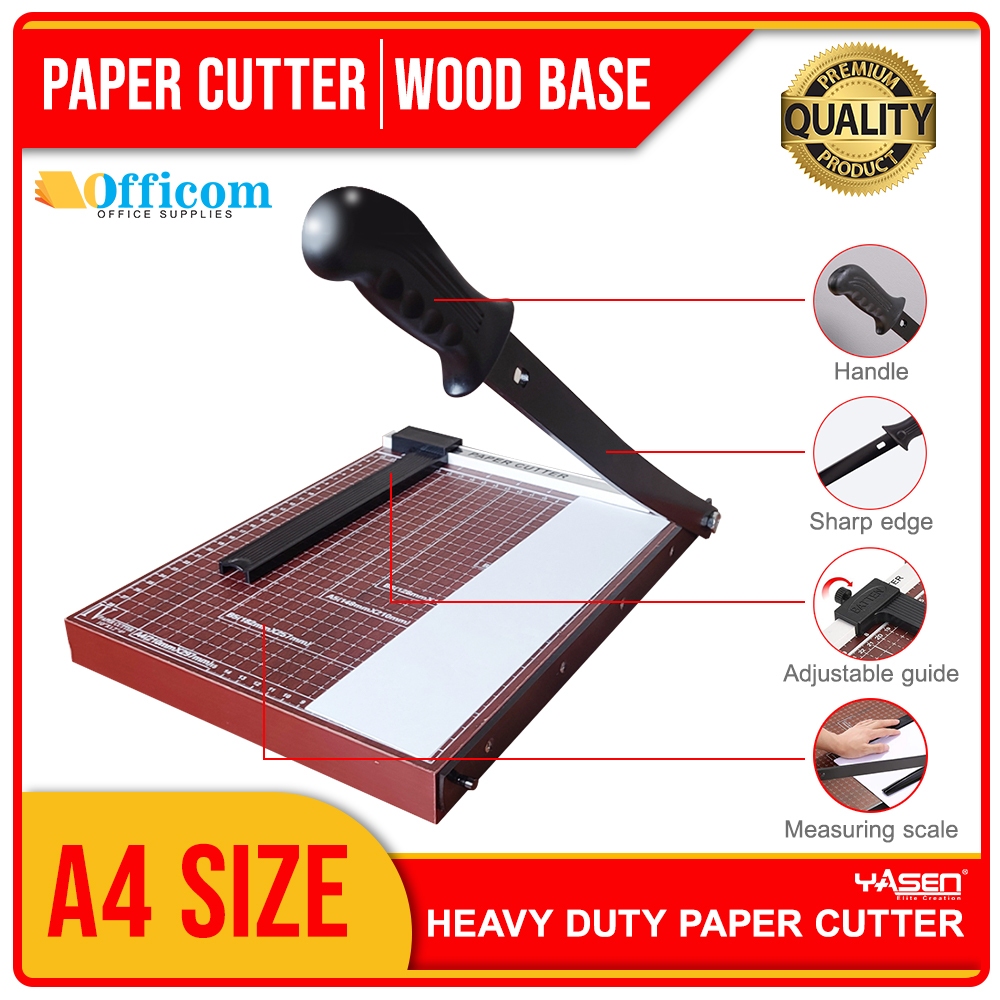 Officom Paper Cutter Wood A4 Manual Paper Cutter Office Photo Paper ...