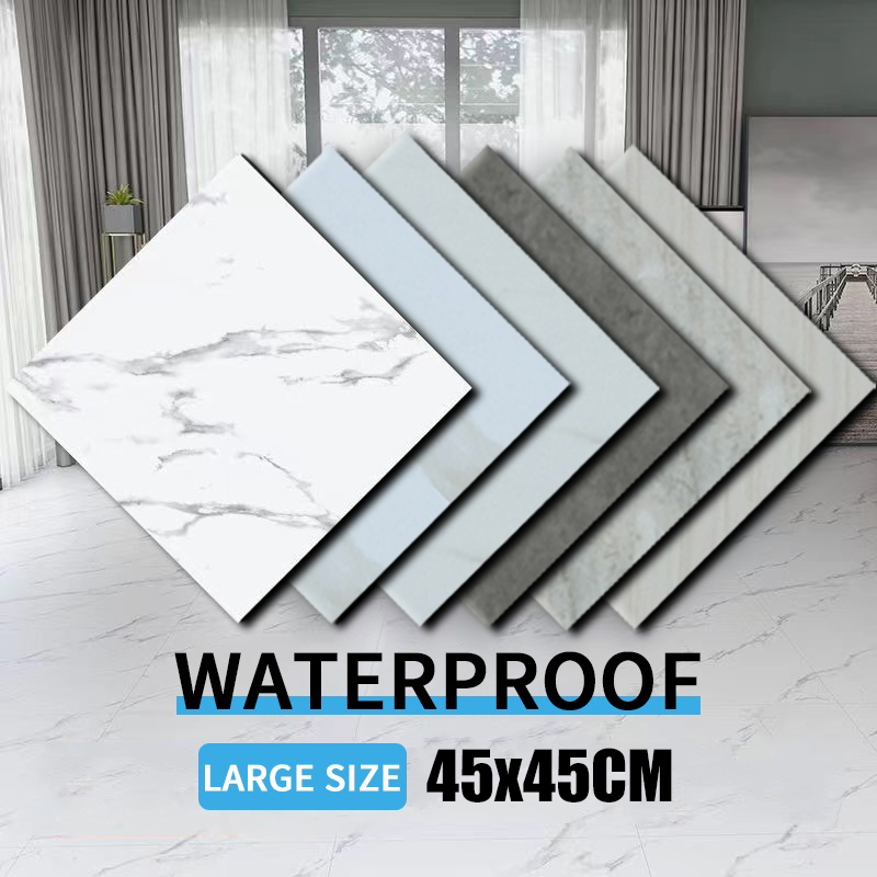 45X45CM Marble Vinyl tiles Adhesive 30X30CM PVC Floor Self Waterproof ...