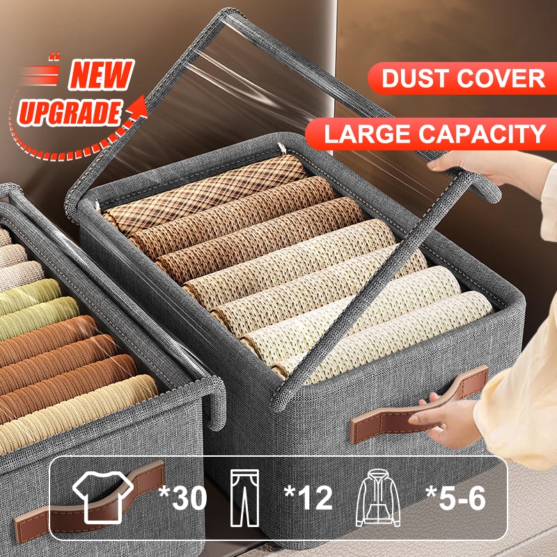 Cabinet Organizer Clothes Storage Box for Clothes with Cover Foldable ...
