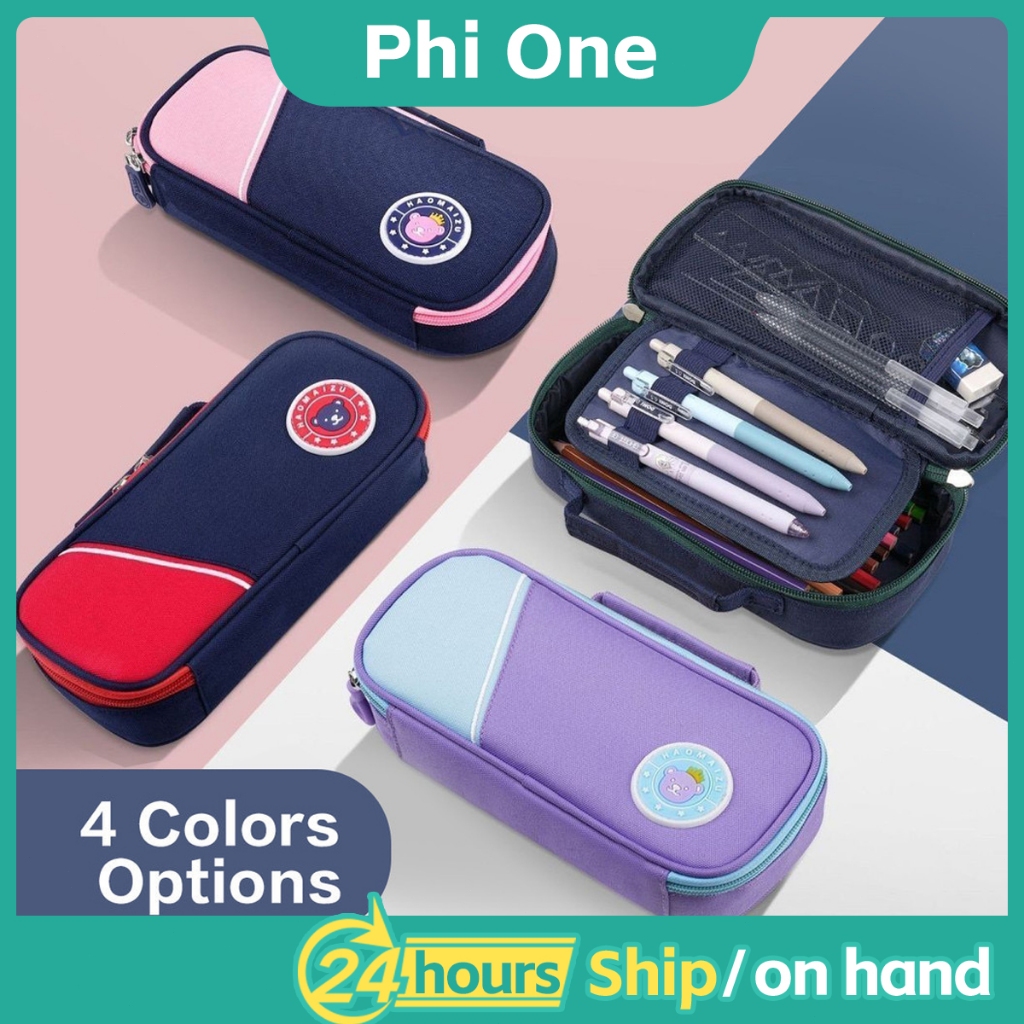 Students Pencil Case For Kids Boy Simple Waterproof Aesthetic Purple ...