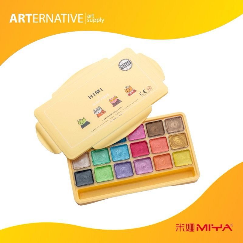 Himi Miya Metallic Gouache 18x30ml Set (No brush included) | Shopee ...