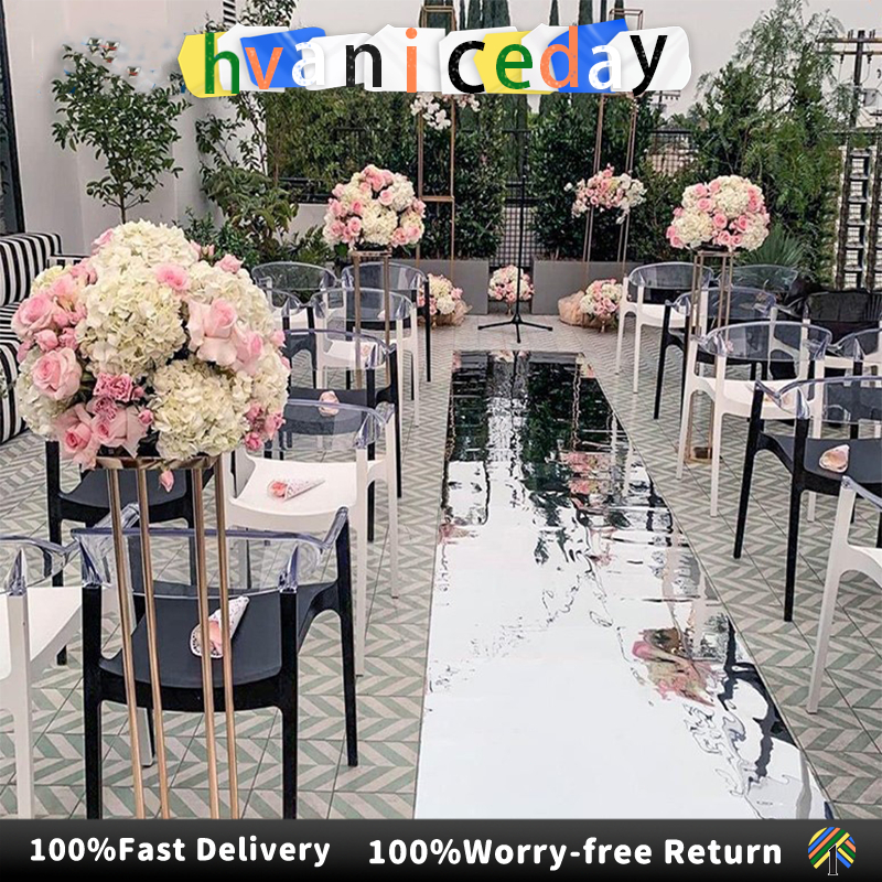 Wedding Mirror Carpet Silver Double Sided Bright Reflective Carpet for ...