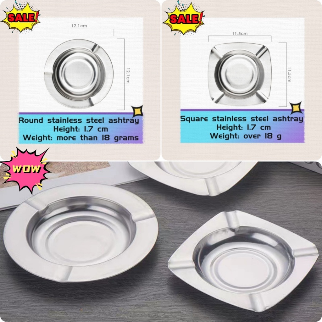 High quality minimalist stainless steel ashtray, durable anti-drop ...
