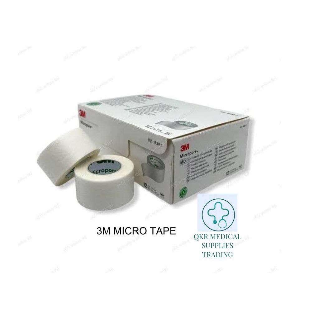 3M MICROPORE SURGICAL TAPE SIZE: 1InchofBox(12pcsofBoxSet) | Shopee ...
