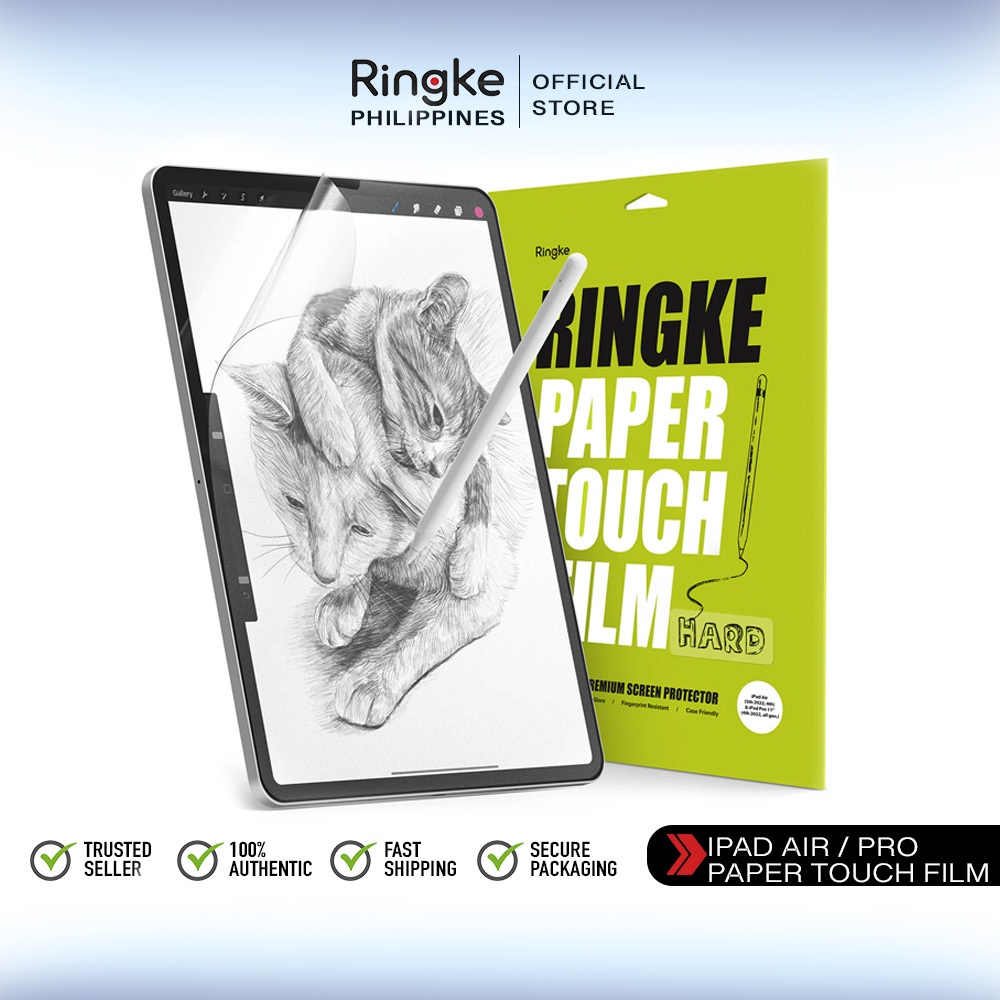 Ringke Paper Touch Film Protector for iPad Pro 11” ALL GEN, iPad Air ...