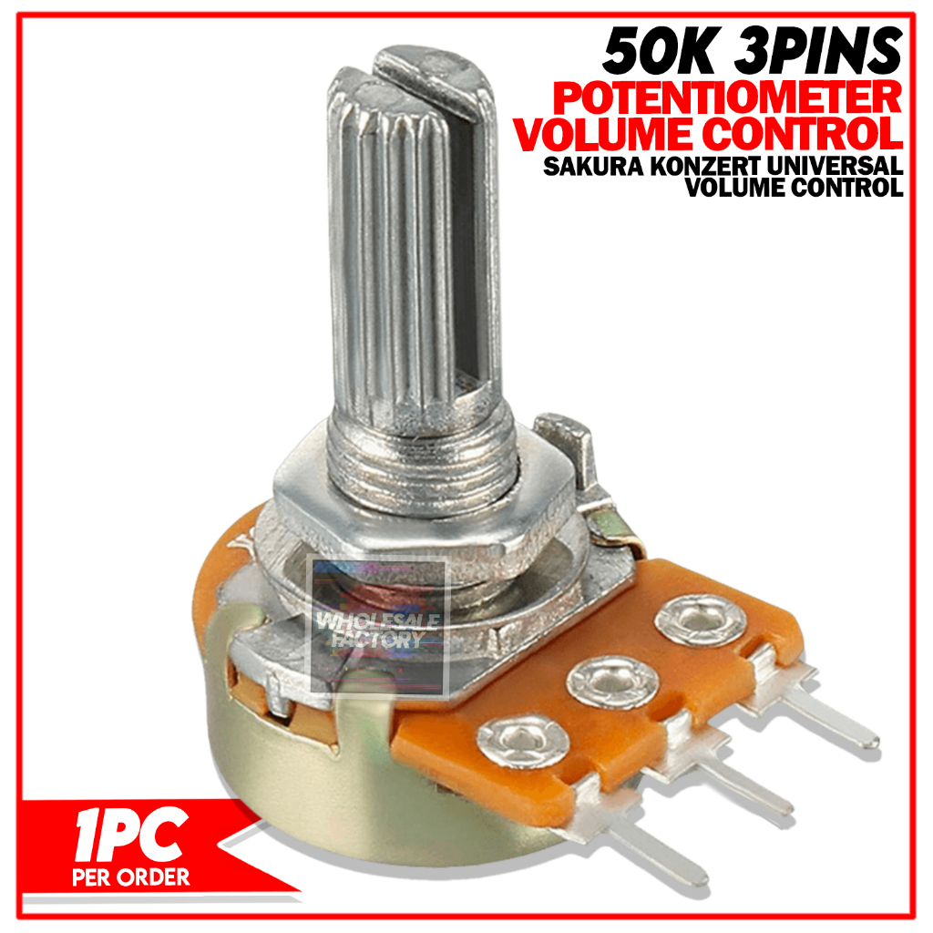 Potentiometer Mono 50k 3legs Universal Volume Control | Shopee Philippines