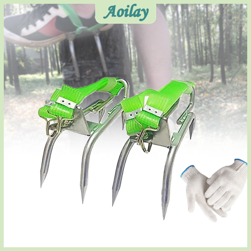 1Pair Tree Climbing God Paw 4 Steel Claws Tree Climber Coconut Tree ...