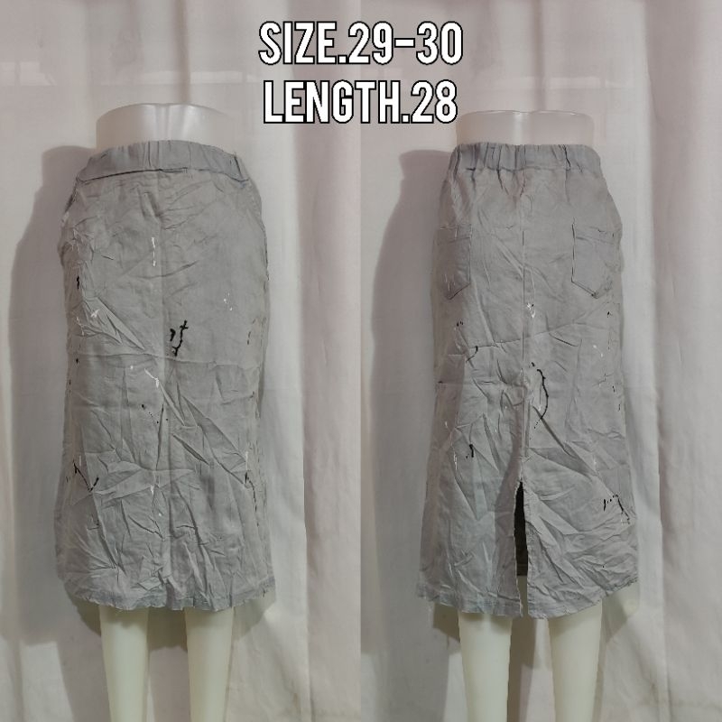 B45 PRELOVED DENIM SKIRT LONG | PALDA 3 | Shopee Philippines