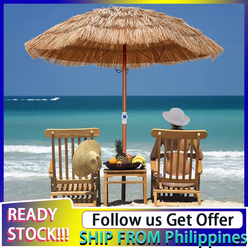 Umbrella Big Outdoor Umbrella With Stand Beach Umbrella Straw Fibrella ...