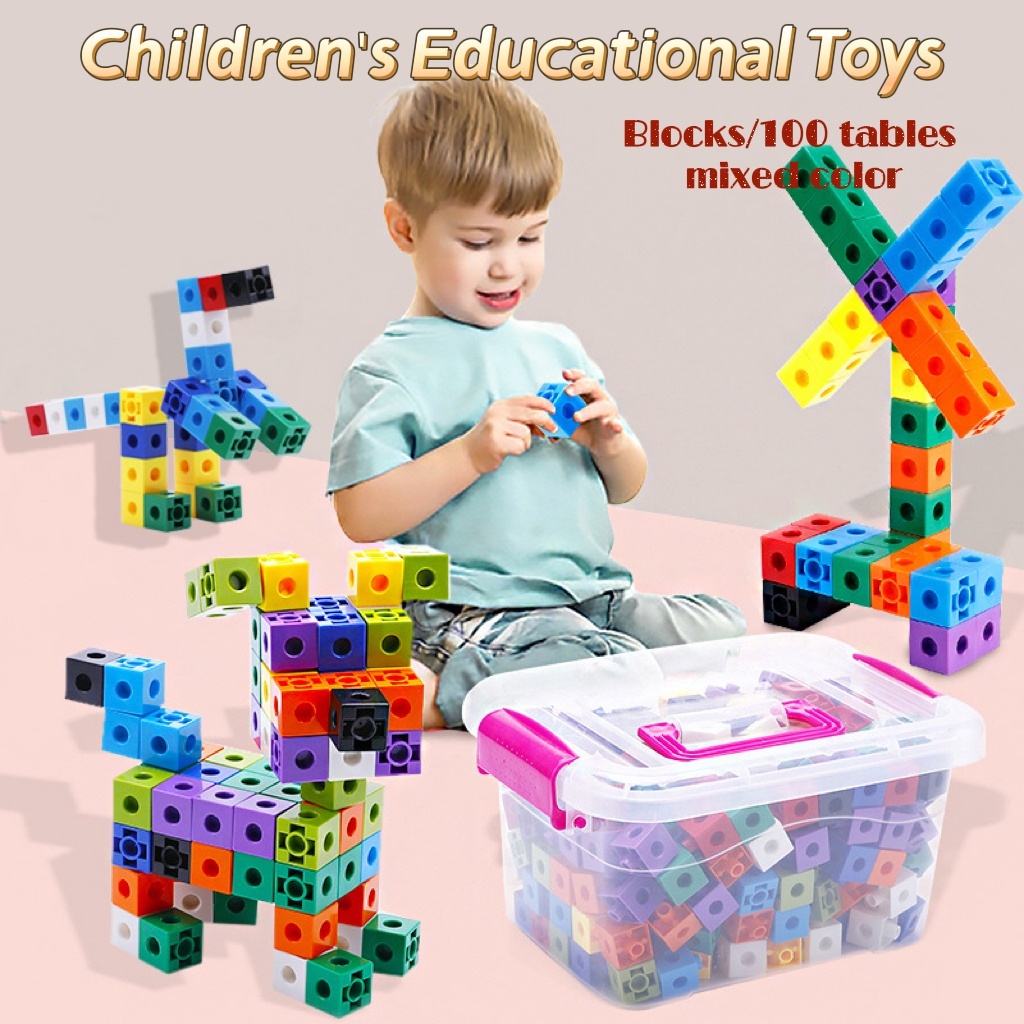 Ekana 100pcs 2cm Math Linking Cubes Blocks Snap Cubes Link Cubes Link ...