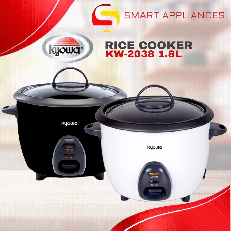 Kyowa KW2038 Rice Cooker 10 cups KW-2038 1.8 Liters color black/white ...