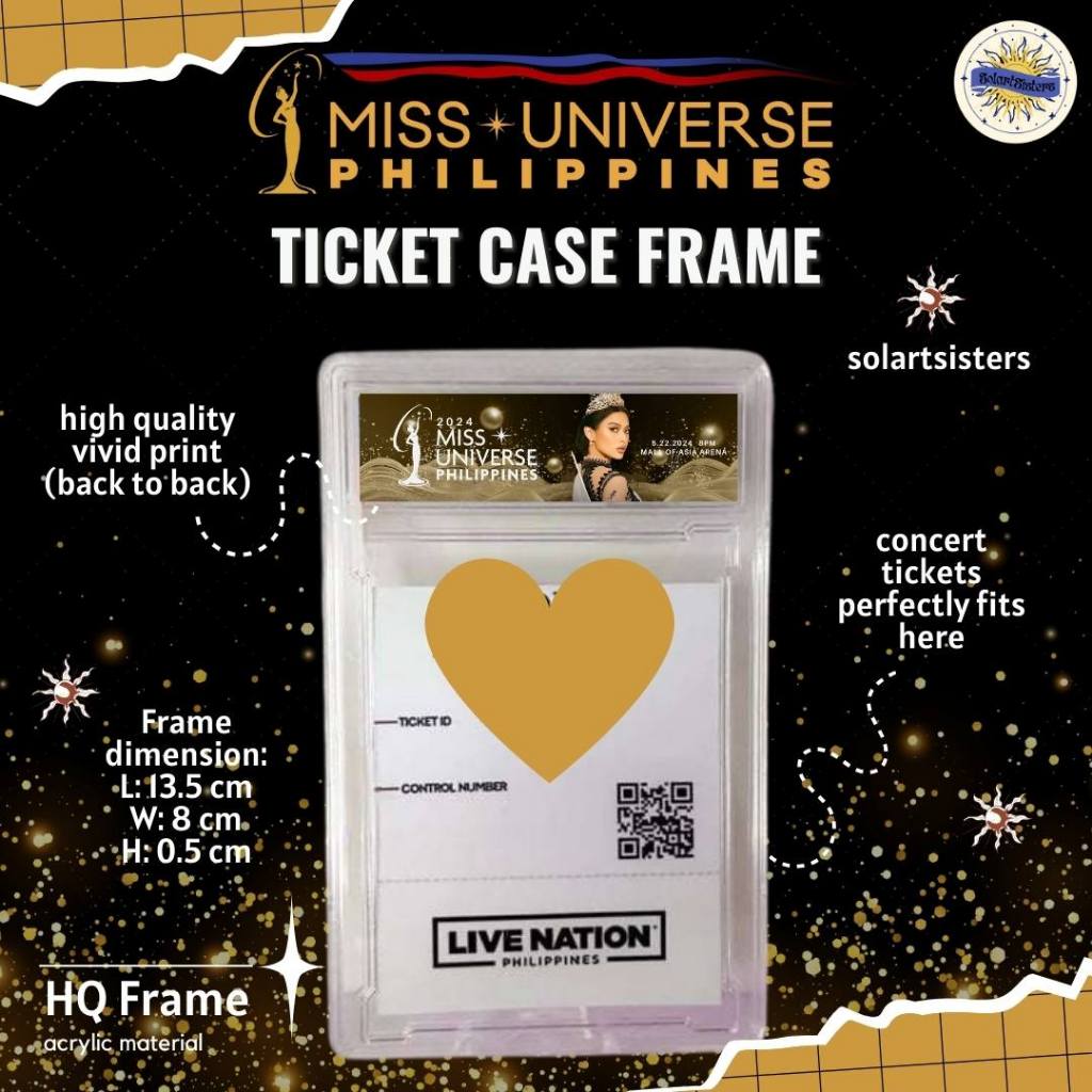 Miss Universe Philippines 2024 Coronation Night Ticket Case Frame ...
