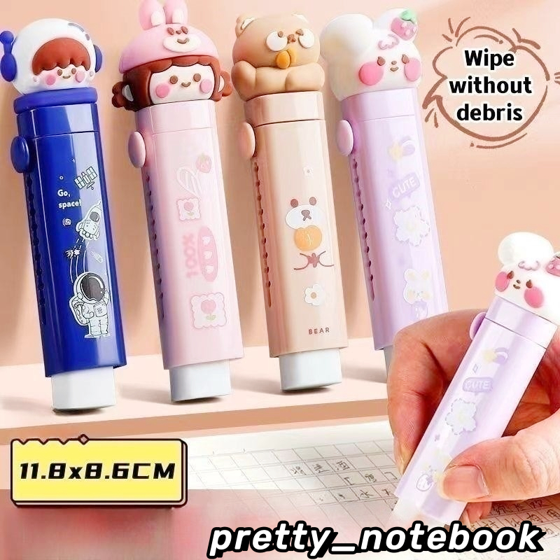 Retractable Eraser Refillable Cute Rubbers Students School Office ...