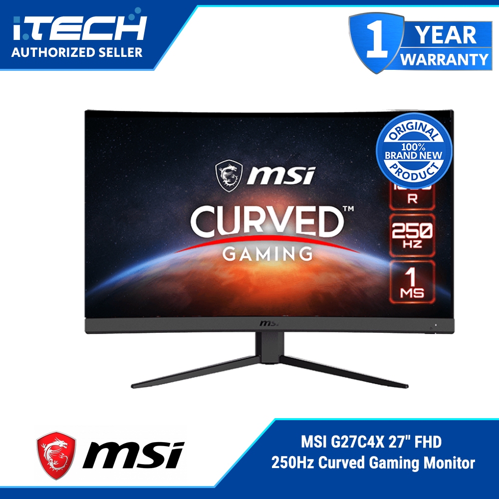 MSI G27C4X 27" | 250Hz | 1ms | FHD Curved Gaming Monitor | Shopee ...