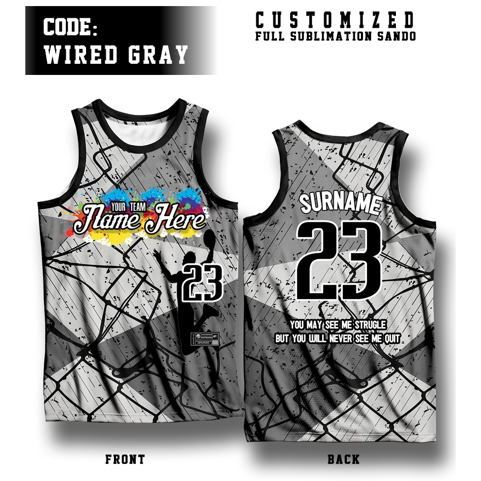 Basketball Jersey sando only Sublimation Free Customized Name and No ...