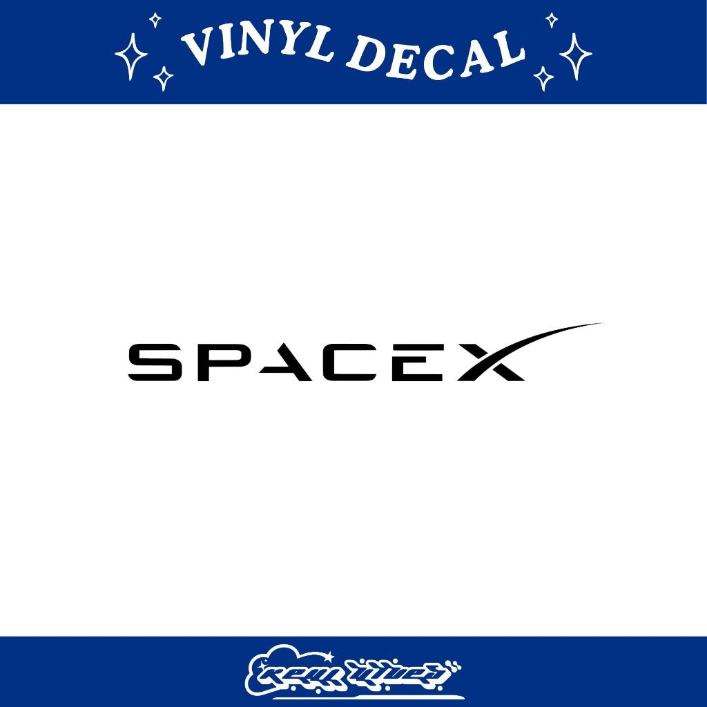 SpaceX logo vinyl decals brand laptop tumbler waterproof | Shopee ...