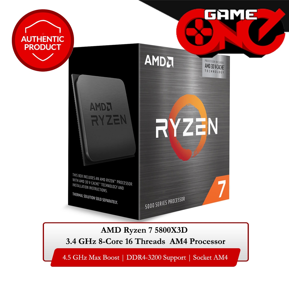 AMD Ryzen 7 5800X3D 3.4 GHz 8-Core 16 Threads AM4 Processor | Shopee ...
