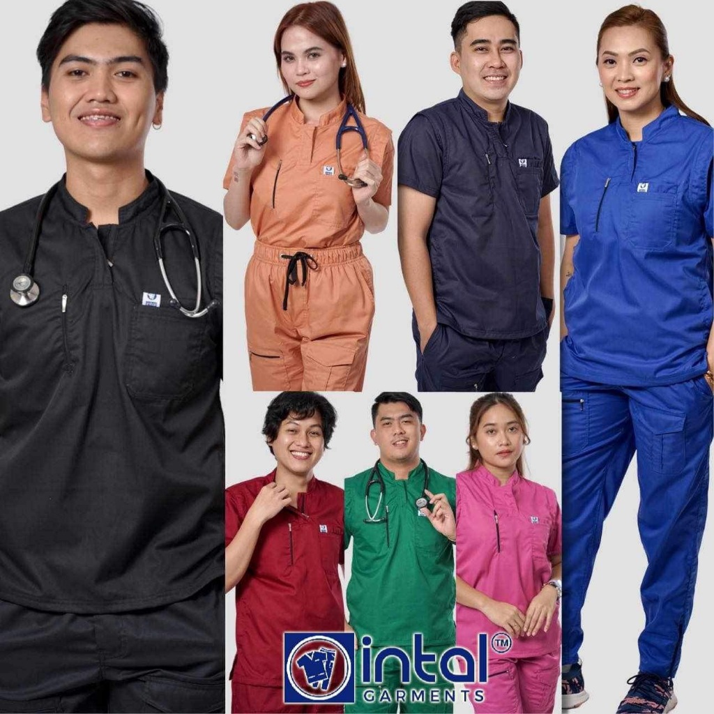 INTAL SCRUBSUIT 046 Elite MAHUSAY Chino Collar Shoulder Vest Tapered ...