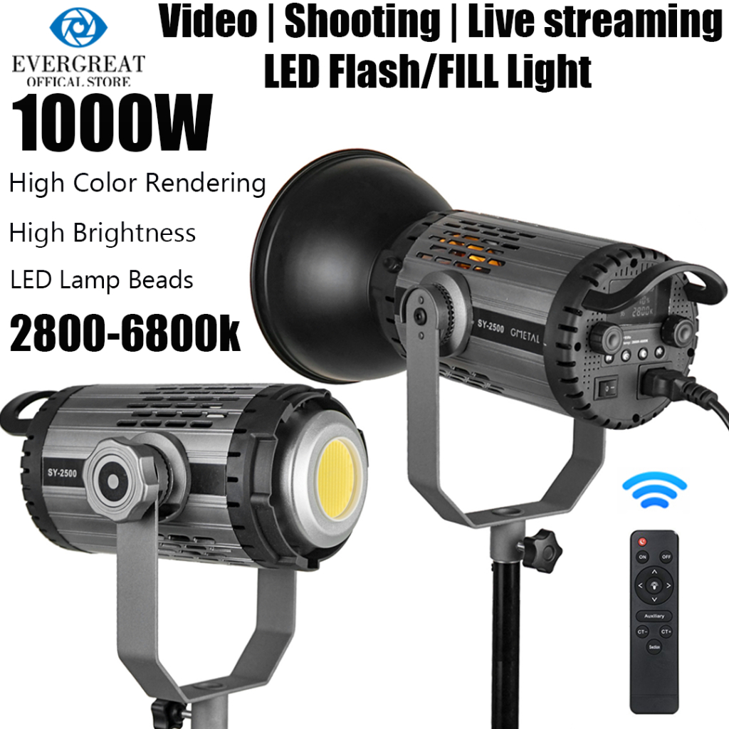 1000W LED Professional Bowens Mount Strobe Studio Lighting For Photo ...