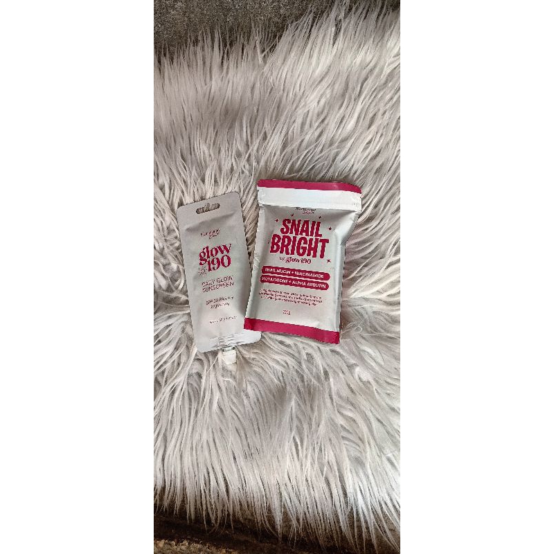 Glow 190 Daily Glow Sunscreen 50 grams with Snail Bright soap 100 grams ...