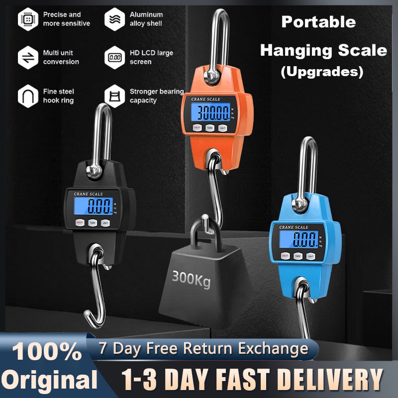Portable Hanging Scale Aluminium alloy Mini Crane Scale LCD Digital ...