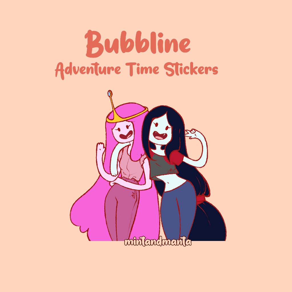 Bubbline - Adventure Time Stickers | Marceline and Princess Bubblegum ...