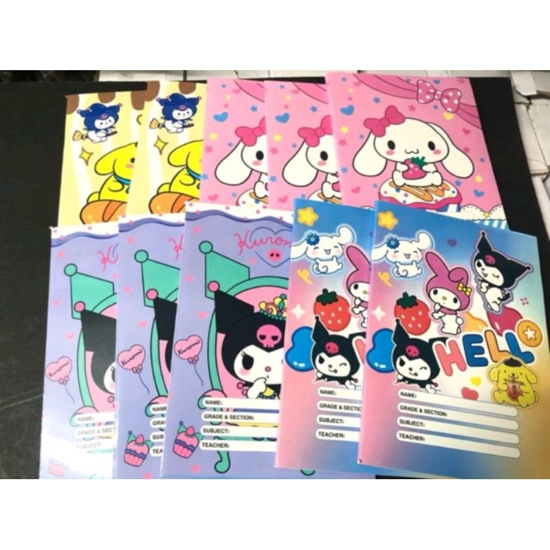 cartoon character and sanrio composition notebook 80Leaves（perpack ...