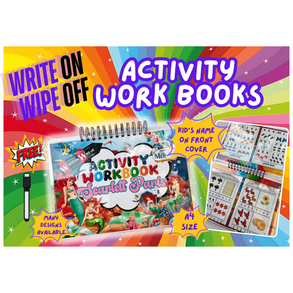 WRITE ON WIPE OFF ACTIVITY WORKBOOK Educational Nursery Kinder Dry ...