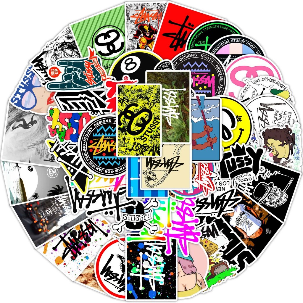 xs544-50pcs Stussy Street Graffiti Waterproof Sticker | Shopee Philippines