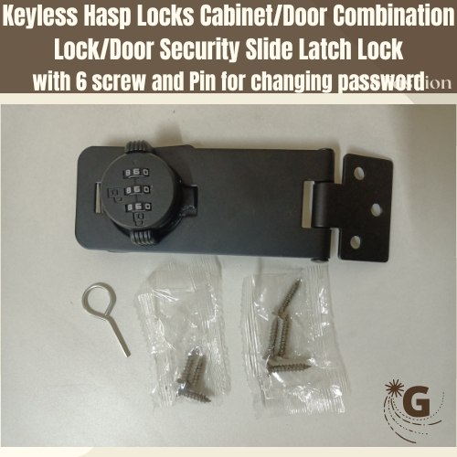 Keyless Hasp Locks Cabinet/Door Combination Lock/Door Security Slide ...