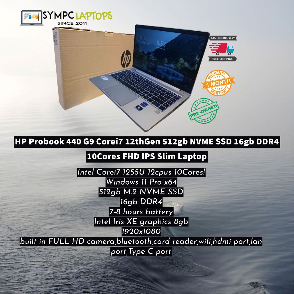 HP Probook 440 G9 Corei7 12th Generation 512gb SSD 16gb DDR4 HEXACORE ...