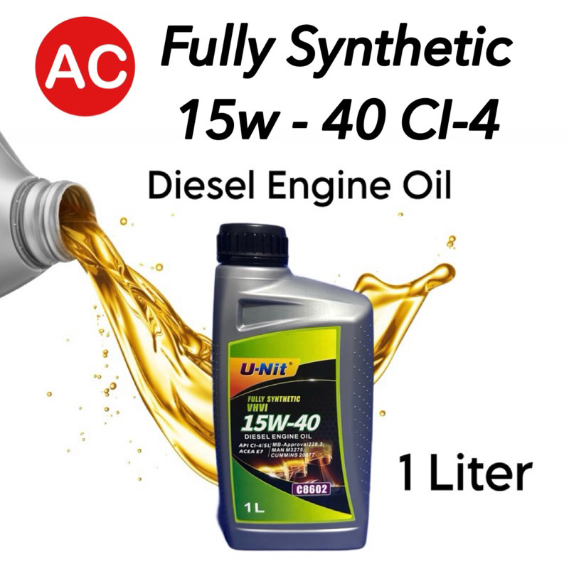 Diesel Engine Oil 15w -40 Fully Synthetic 1 Liter | Shopee Philippines