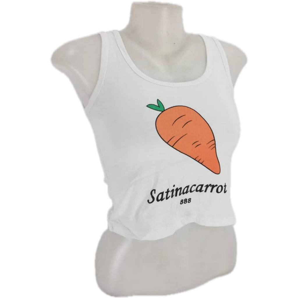 RM casual sleeveless crop top sando with print for women cotton sando ...