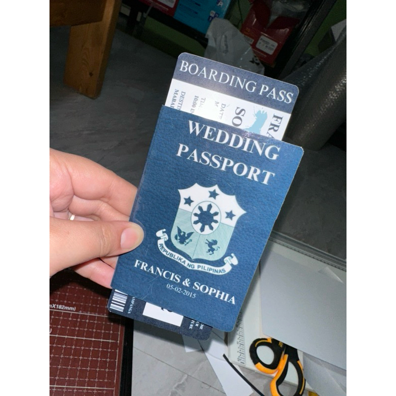 Passport Style Wedding Invitation Card (Customized) by JMPapercrafts ...