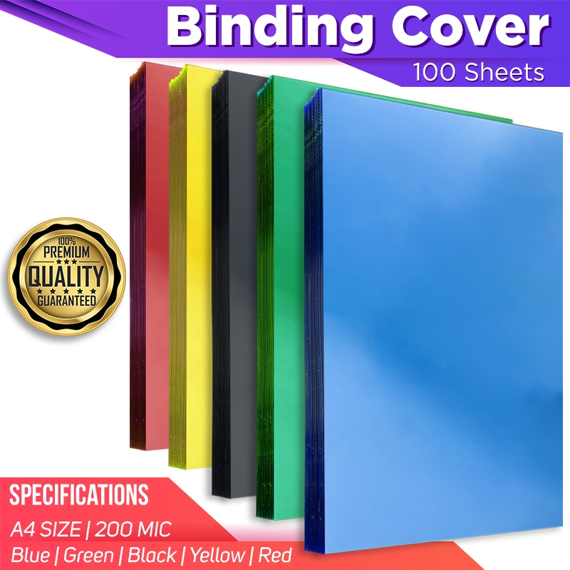 200mic PVC Binding Cover Transparent A4 SIze 100sheets | Shopee Philippines