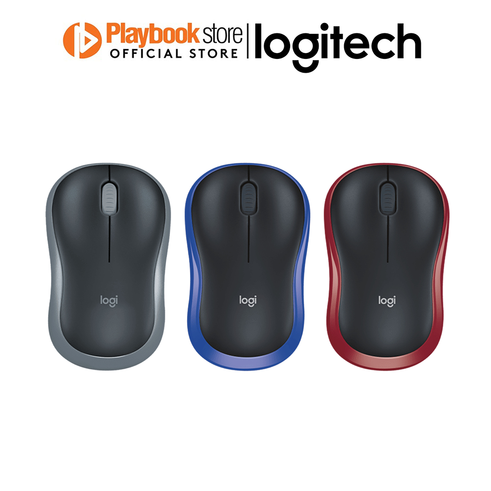 Logitech M185 1000 Dpi Plug & Play USB Receiver Optical Wireless Mouse ...