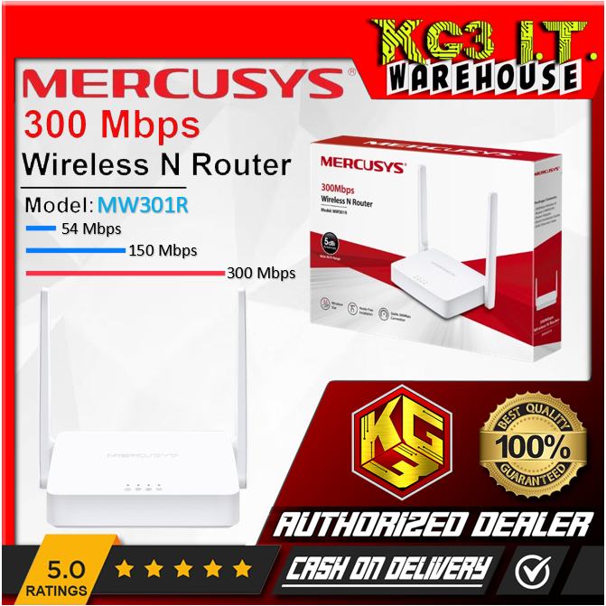 Mercusys MW301R 300Mbps Wireless N Router with 2 5dBi Antennas | Shopee ...