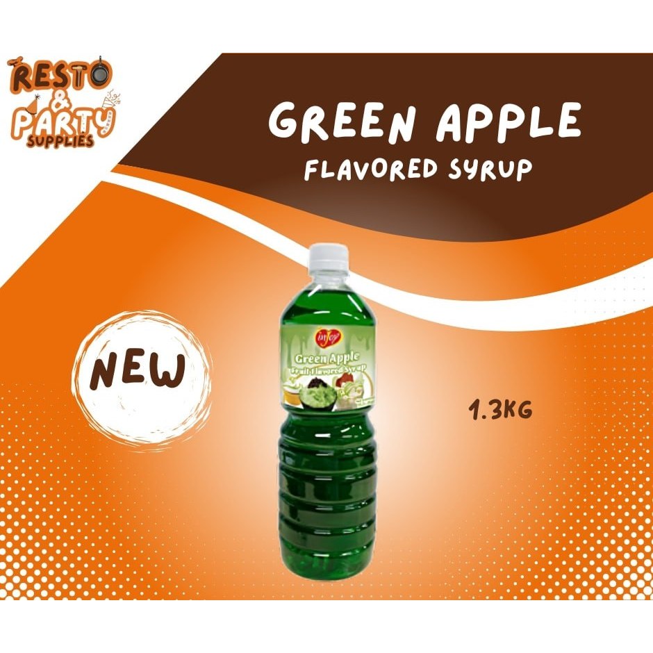 Injoy- Green Apple Fruit Flavored Syrup 1.3kg | Shopee Philippines