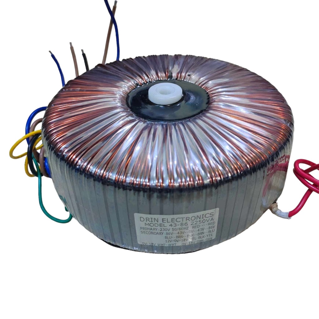 86 43 0 43 86 Vac 2250va 2ru Pure Copper Toroidal Transformer For Class