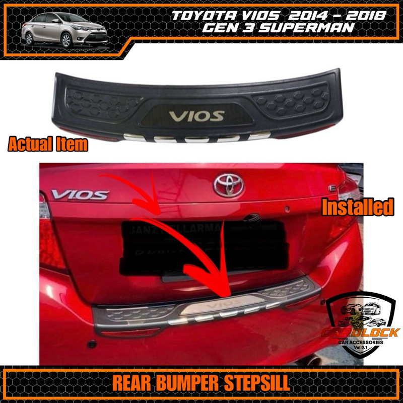 Toyota Vios 2014 - 2018 Rear Stepsill | Shopee Philippines