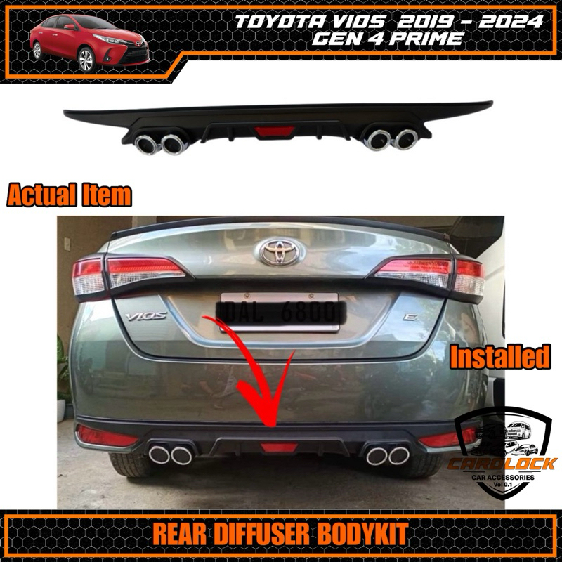 Toyota Vios 2019 - 2025 Rear Diffuser Bodykits | Shopee Philippines