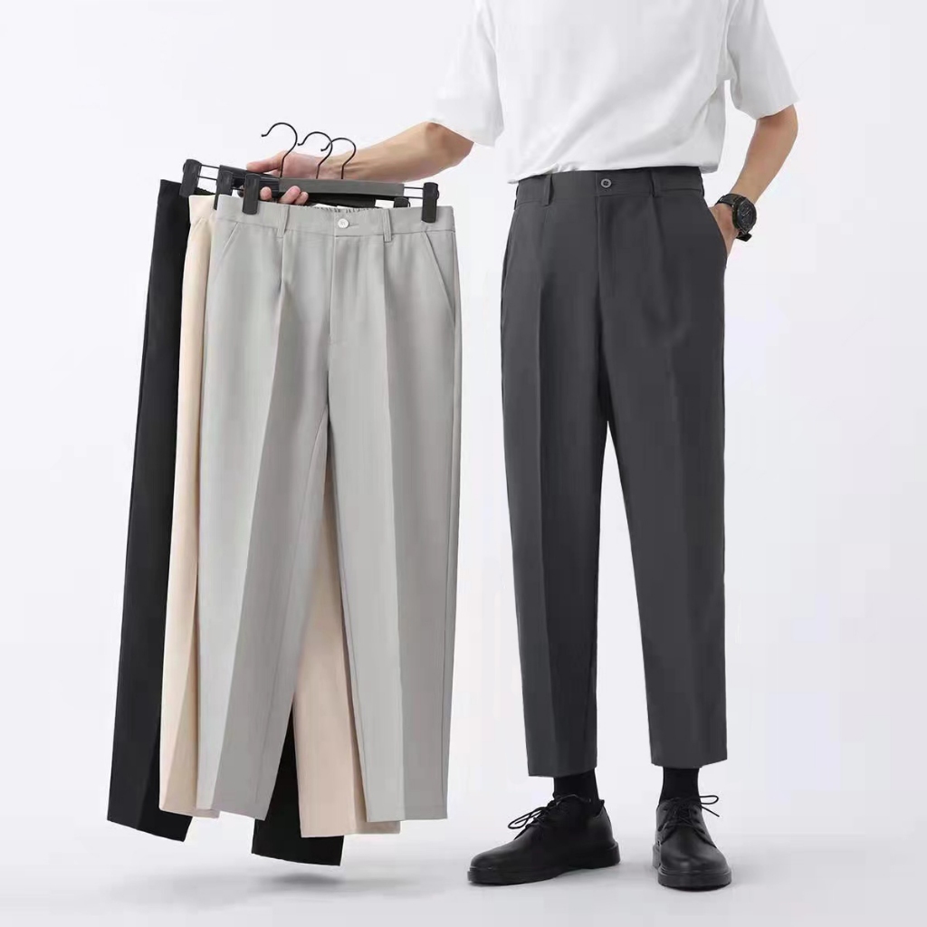 GK# Korean version 9-point pants fashion trend slim men's trousers ...