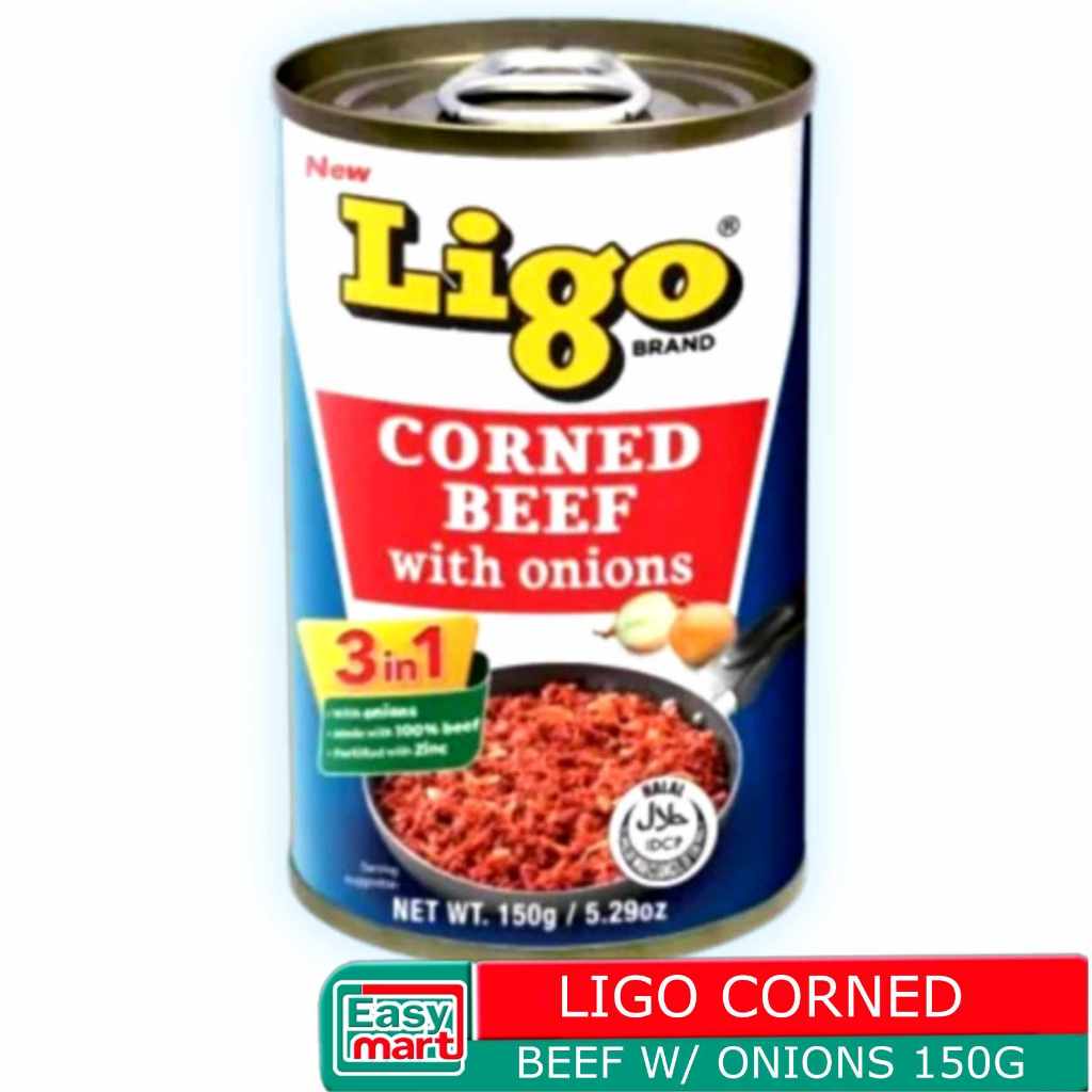 Ligo Corned Beef With Onions 150g | Shopee Philippines