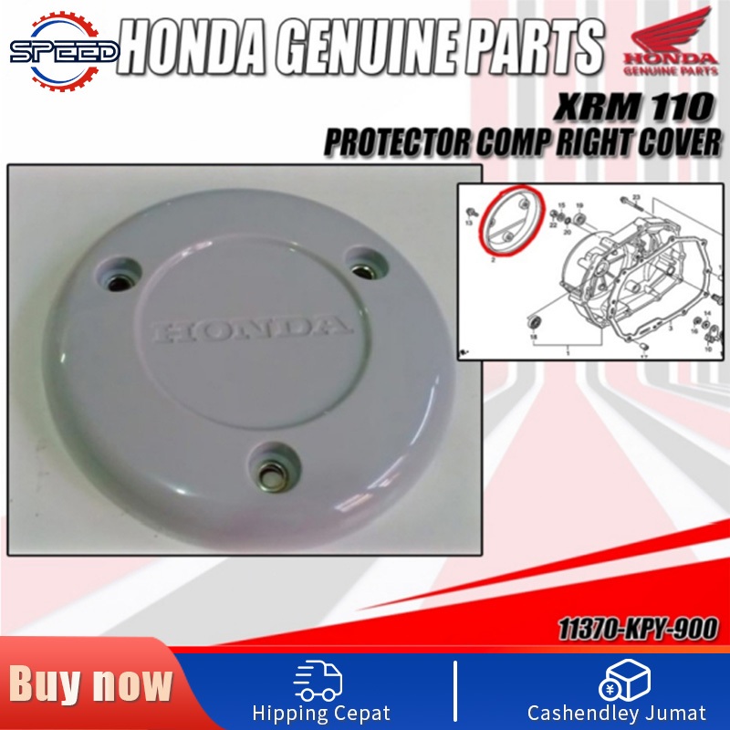 XRM 110 PROTECTOR COMP RIGHT COVER (HPI) (GENUINE: 11370-KPY-900 ...